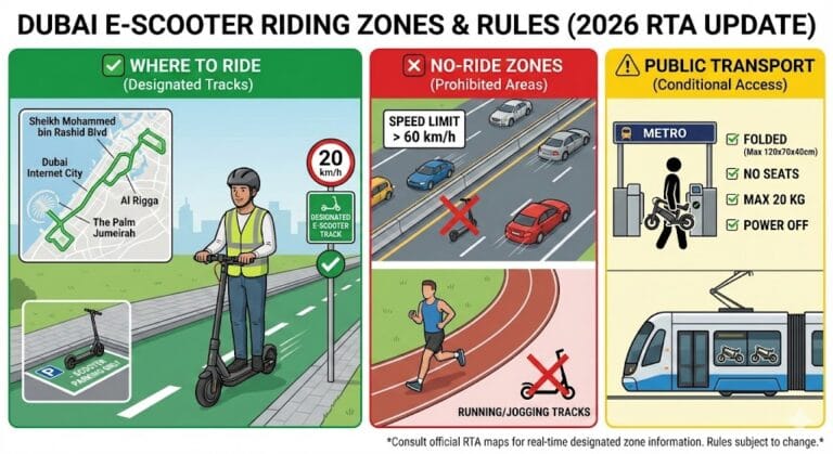 Dubai E-Scooter Rules 2026: How To Get Your RTA Permit Via App & Avoid ...